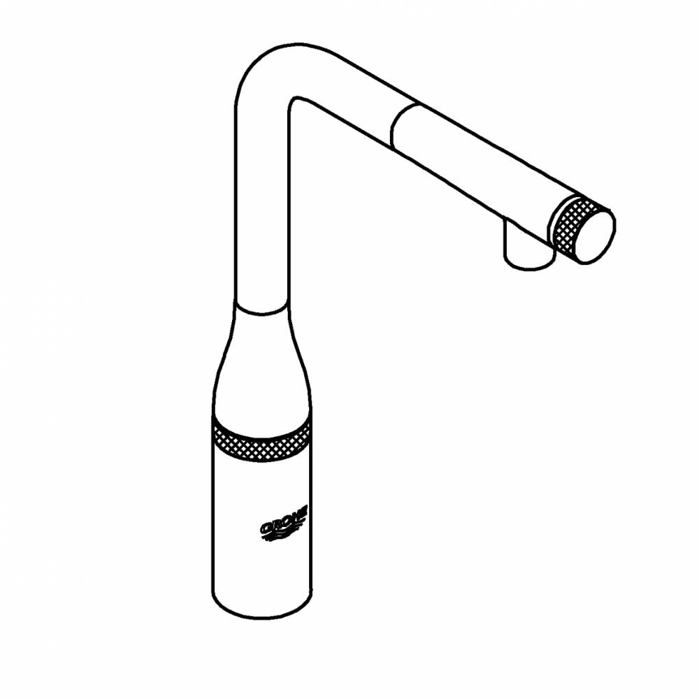 Смеситель для кухни Grohe Essence SmartControl с выдвижным L-образным ...